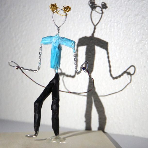 Olympiareife Drahtfiguren